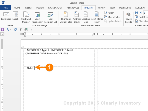 How To Print Barcodes With Excel And Word - Clearly Inventory