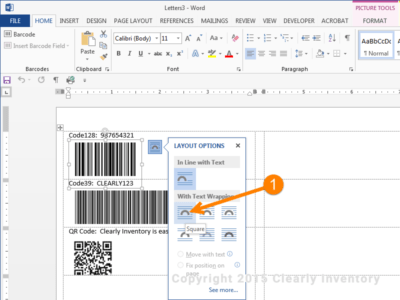 How To Print Barcodes With Excel And Word - Clearly Inventory