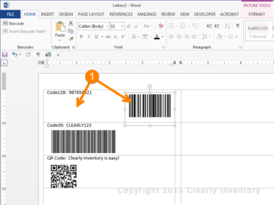 How To Print Barcodes With Excel And Word - Clearly Inventory