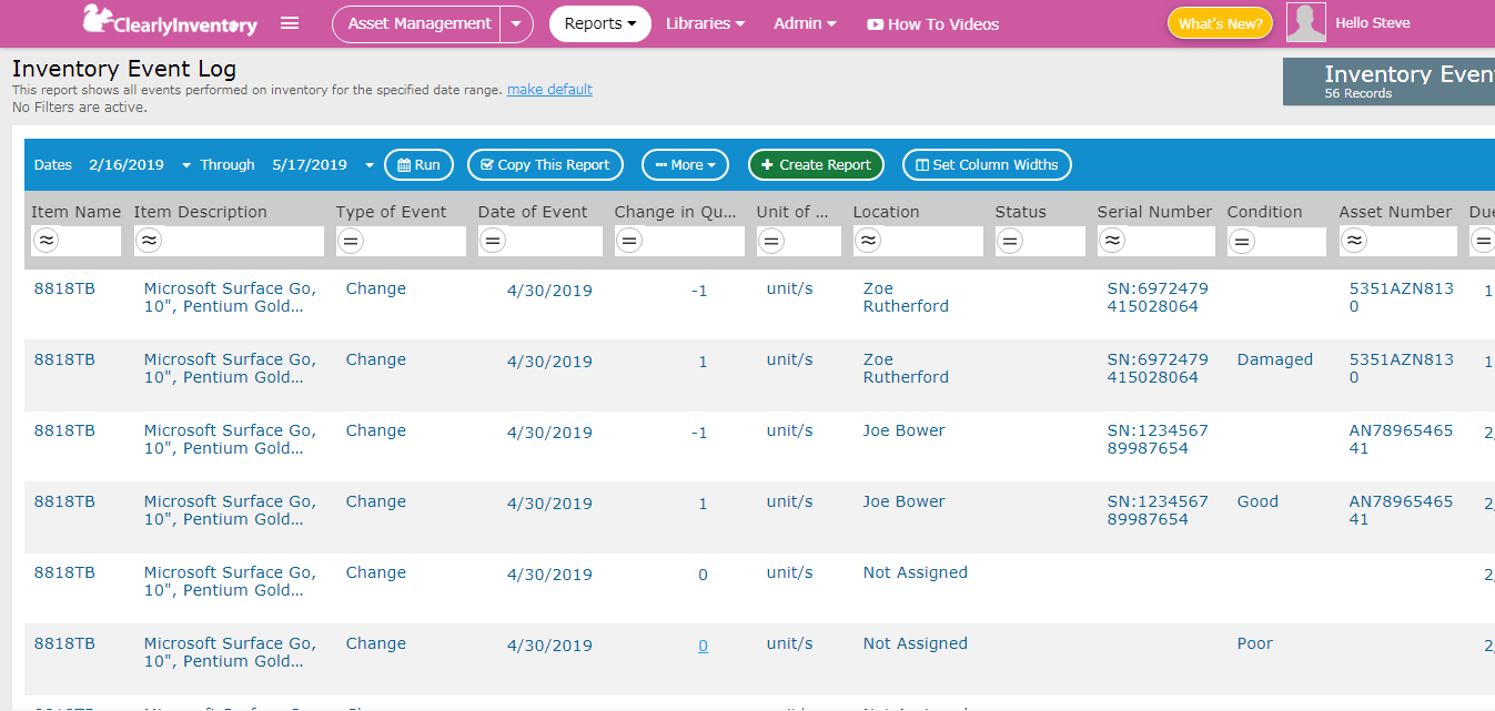 Asset Tracking - Clearly Inventory - Expert Inventory Management