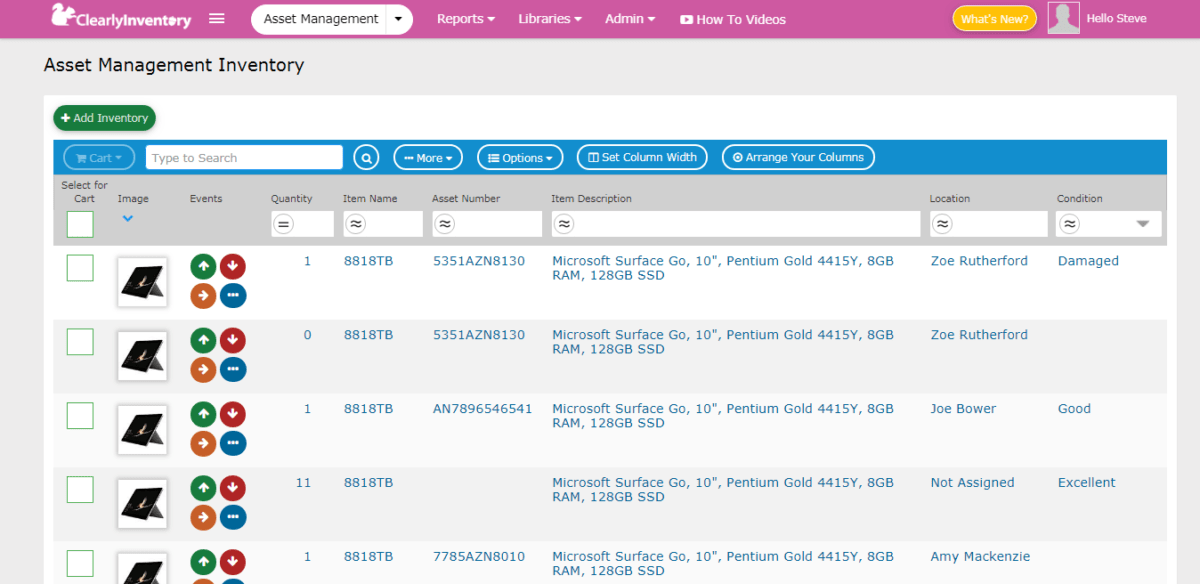 Asset Tracking - Clearly Inventory - Expert Inventory Management