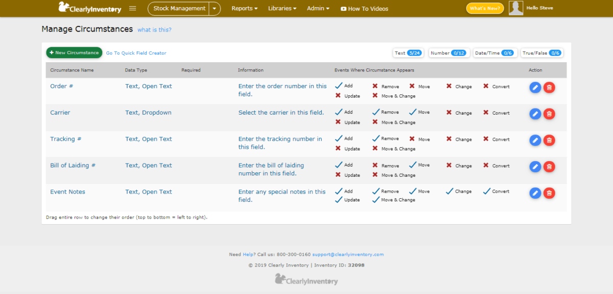 Stock Maintenance - Clearly Inventory - Flexible Stock Management