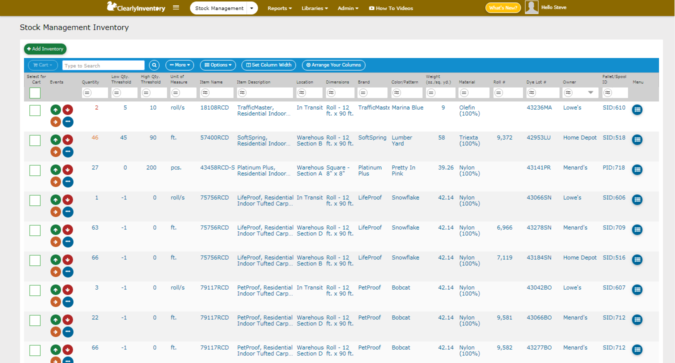 Stock Maintenance - Clearly Inventory - Flexible Stock Management