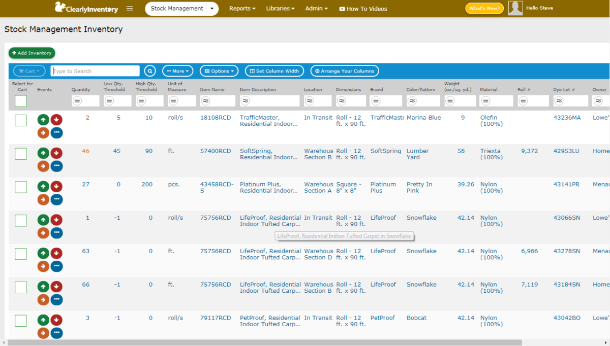 Stock Maintenance - Clearly Inventory - Flexible Stock Management